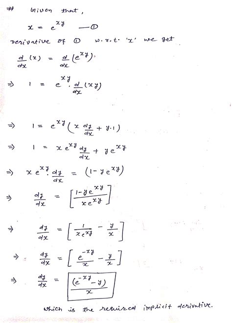 [solved] Using Implicit Differentiation What Is The Derivative Of X