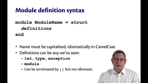 Module And Structure Syntax And Semantics Ocaml Programming Chapter