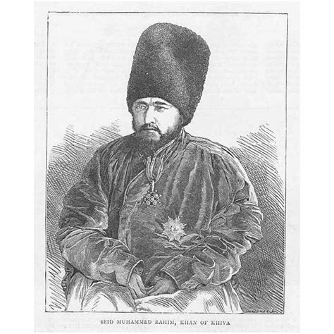 uzbekistan sayyid muhammad rahim bahadur ii khan of khiva antique print 1884 eur 7 57