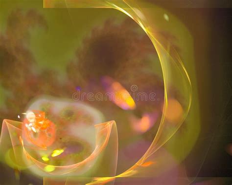 Abstract Digital Fractal Science Vibrant Magic Imagination Texture Concept Energy Fantasy Design