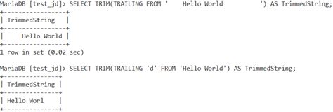 Mysql Ltrim Rtrim And Trim Mysqlcode