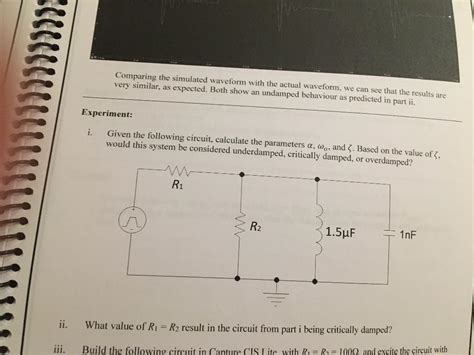 Solved Comparing The Simulated Waveform With The Actual Chegg