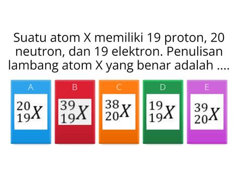 Kuis Teori Atom Dan Struktur Atom Quiz