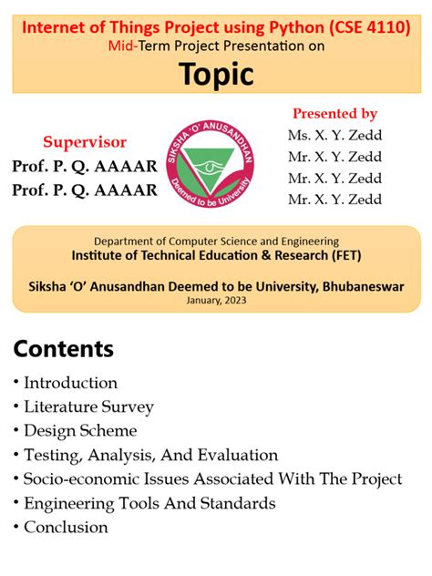 Mid Term Project Presentation Template Pdf