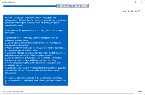 creating a winui3 chat application with the phi 3 model with semantic