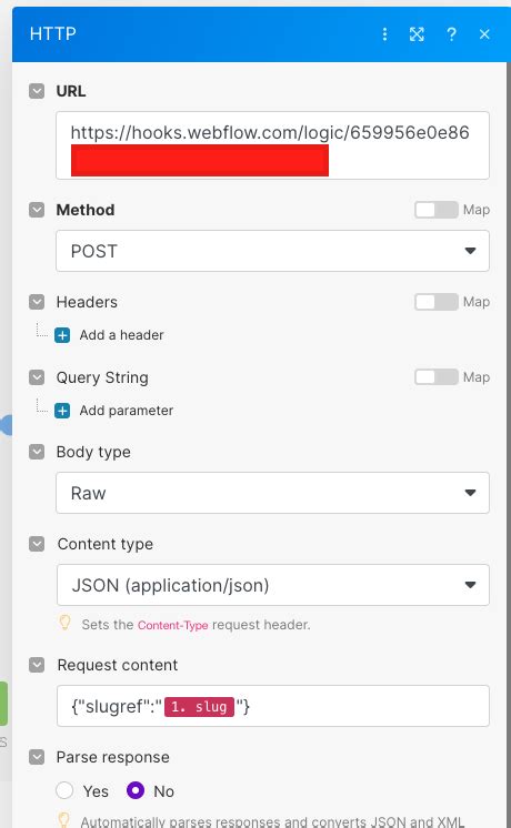Webflow Logic Webhook Guide Test Incoming Webhook Trigger