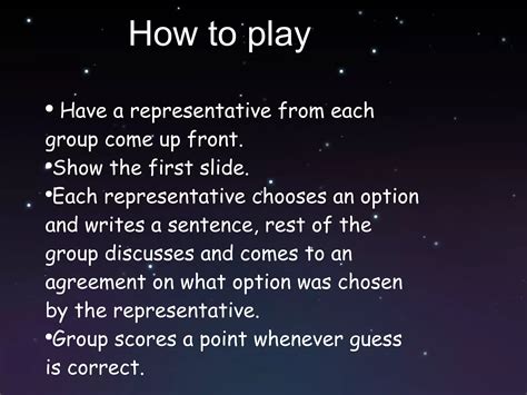 Second Conditional Game PPT