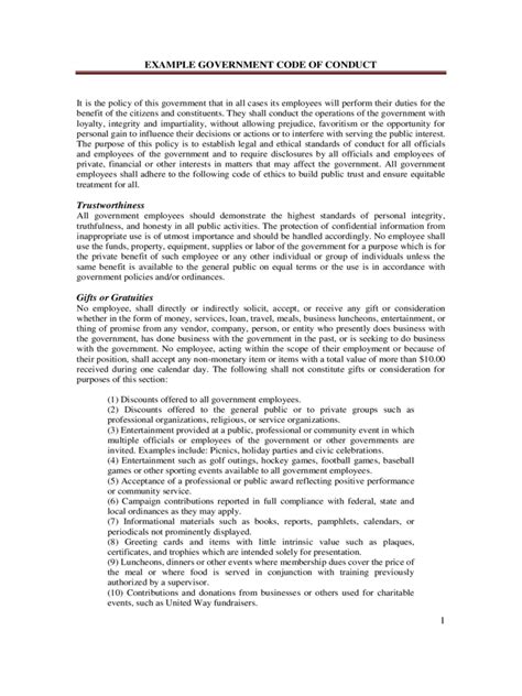 Code Of Conduct Example 5 Free Templates In PDF Word Excel Download Code Of Conduct Example 5 Free Templates In PDF Word Excel Download