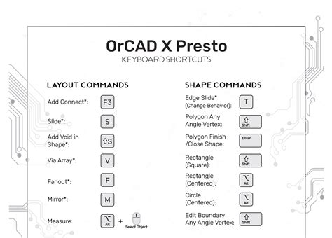 accelerating your pcb designs with orcad x presto keyboard shortcuts