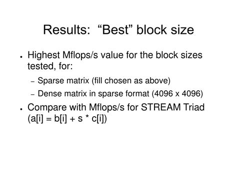 Ppt A Benchmark For Sparse Matrix Vector Multiplication Powerpoint Presentation Id 196369