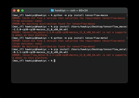 I Cant Install Tensorflow Macos A Apple Developer Forums