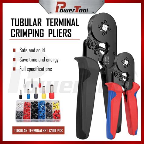 1200 Piece Barrel Crimping Pliers Set 0 25 6 Tubular Terminal Crimping