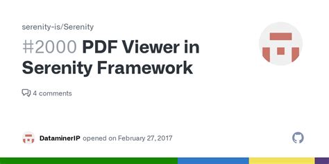 Pdf Viewer In Serenity Framework · Issue 2000 · Serenity Isserenity