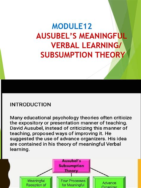 ausubel subsumption theory pdf