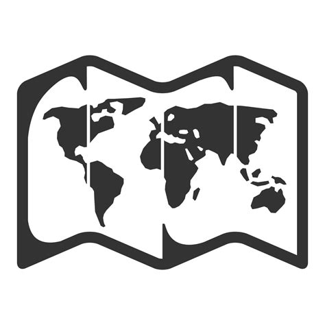 Black And White Icon World Map 14160623 Vector Art At Vecteezy