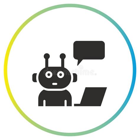 Virtual Assistant Icon Chatbot Support Robot Flat Symbol Stock Vector Illustration Of