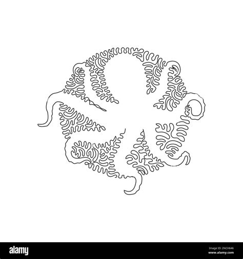 Continuous One Curve Line Drawing Octopuses Are Invertebrates With A