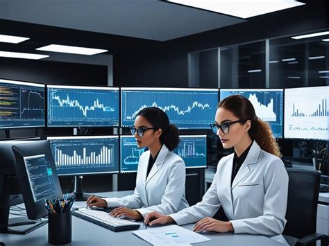 Premium Photo Female Data Scientists Working On Their Computers In