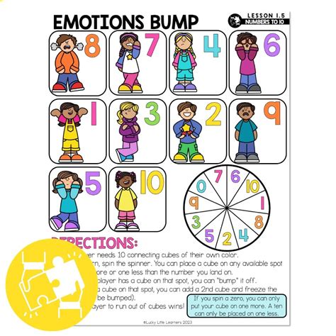 Lucky To Learn Math 1st Grade Lesson 15 Numbers To Ten Collaboration Emotions Bump