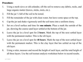Soil Experiment Pptx