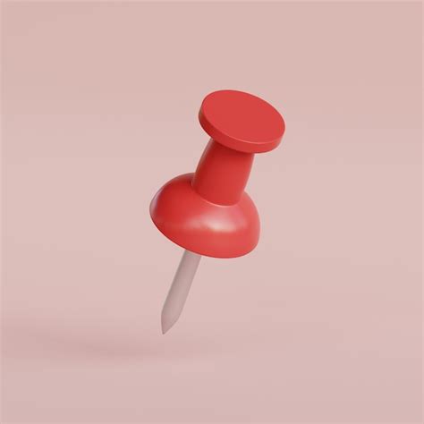 Premium Photo Red Pushpin 3d Render Illustration