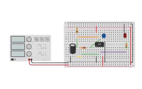 Circuit Design 555 Astable Tinkercad