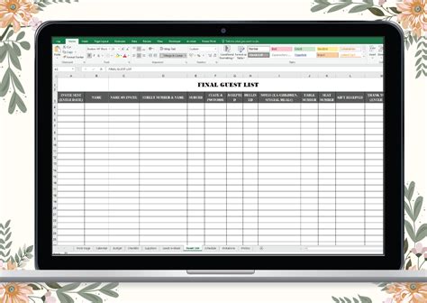 Wedding Organiser Excel Template Wedding Planning Spreadsheets For Microsoft Excel Etsy