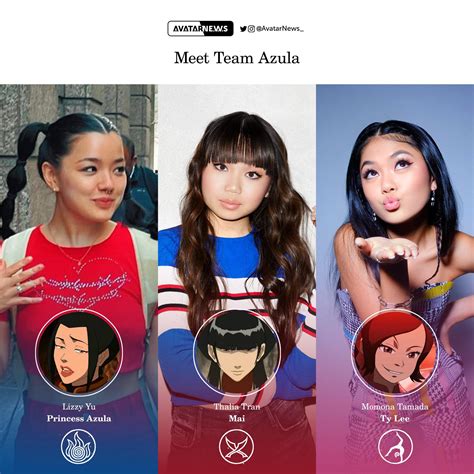 We Have Our Team Azula Thalia Tran Joins The Crew As Mai Alongside Elizabeth Yu Azula And