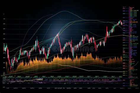 Analytical Financial Stock Chart Market Generate Ai Stock Illustration