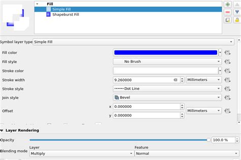 Qgis Style Polygon Outline As A Dashed Line With An Inner Gradient