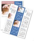 Spring Girl Adorned With Flowers In A Beautiful Way Newsletter Template Design ID