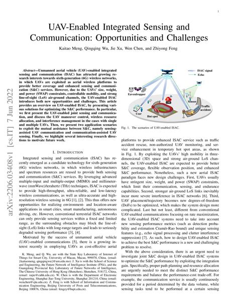 Uav Enabled Integrated Sensing And Communication Opportunities And Challenges Deepai
