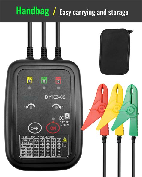 Buy 3 Phase Rotation Tester Non Contact Rotation Meter Ac 70~600v High Magnetic Induction Phase