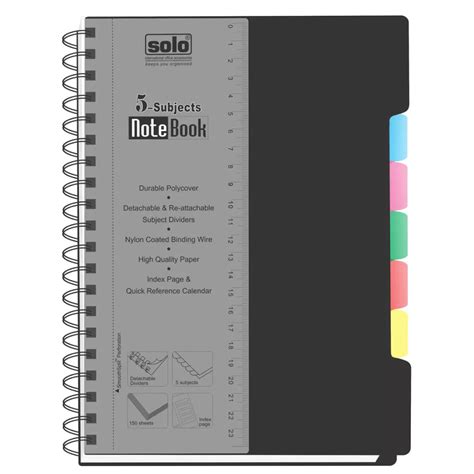 Solo Five Subject Ruled Notebook Scooboo