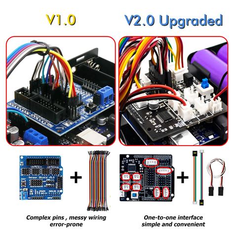 Lafvin Smart Robot Car 2wd Chassis Kit Upgraded V20 For Arduino Robot