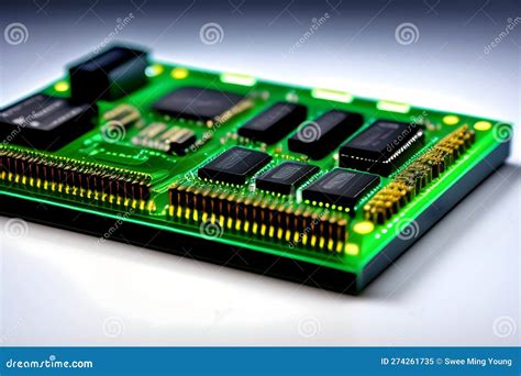Image Of A Detailed Close Up Of A Circuit Board With Intricate Electronic Components And Chips