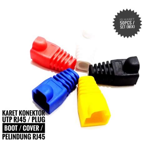 KARET PELINDUNG RJ45 PLUG BOOT COVER KONEKTOR JACK RJ STP UTP JUAL PER BIJI Shopee