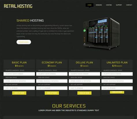 Retail Hosting Free Responsive Html5 Css3 Mobileweb Template