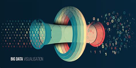 다채로운 기하학적 배열 시각화 미래 지향적 인 동위원소 금융 거래 빅 데이터 분석 추상 정보 스트림 깔때기입니다 디자인에 대한