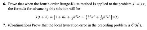 Solved How To Prove The Local Truncation Error Is O