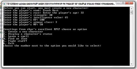 Dnd Rpg Data Structure Rhys Thomas Game Programmer