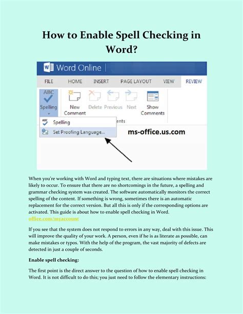 Ppt How To Enable Spell Checking In Word Powerpoint Presentation Free Download Id11719612