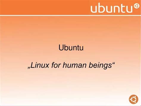 PPT Ubuntu Linux For Human Beings PowerPoint Presentation Free Download ID