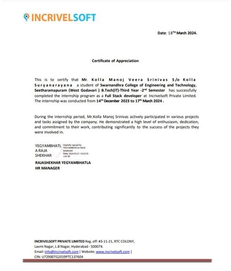 Fullstackdeveloper Internshipexperience Softwaredevelopment Techjourney Srinivas Kolla