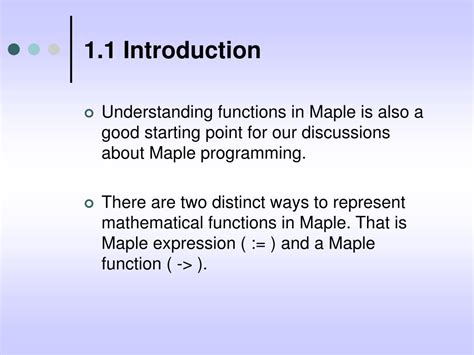 Ppt Functions In Maple Powerpoint Presentation Free Download Id