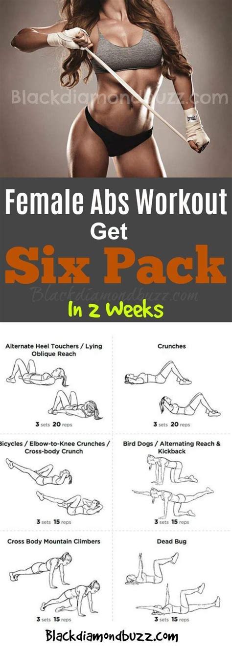 Female Abs Workout Get Six Pack In 2 Weeks And Tone Your Upper Body Women Absworkout Abs
