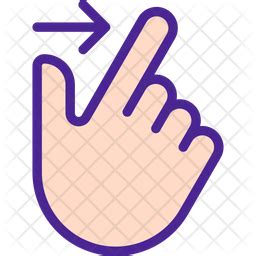 Edge Swipe Icon Download In Colored Outline Style