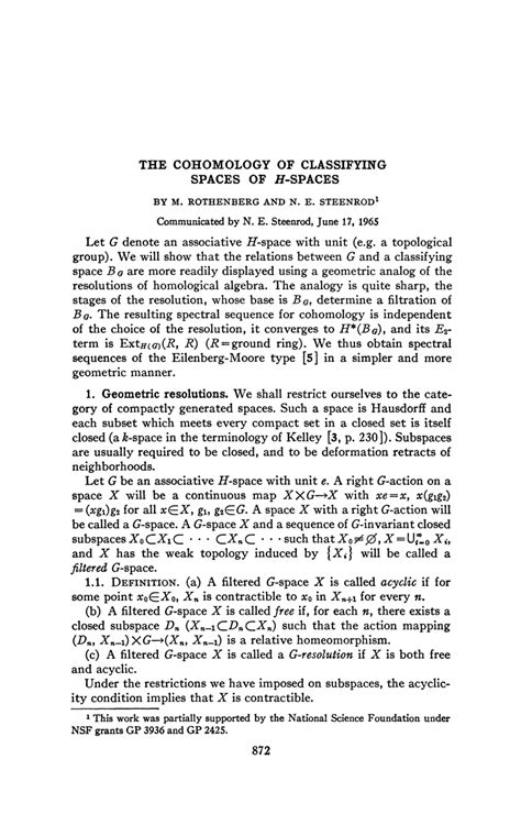 Pdf The Cohomology Of Classifying Spaces Of H Spaces