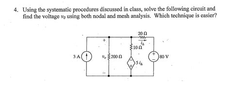 solved 4 using the systematic procedures discussed in