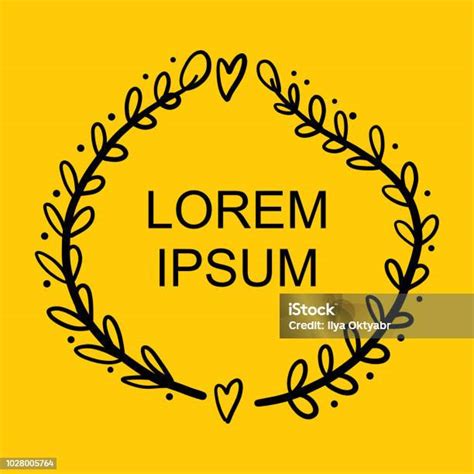 월계관 화 환 타원 타원 프레임입니다 손으로 그린 벡터 일러스트 레이 션 0명에 대한 스톡 벡터 아트 및 기타 이미지 0명